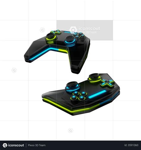vr game controller 3d illustration download in png obj or blend format