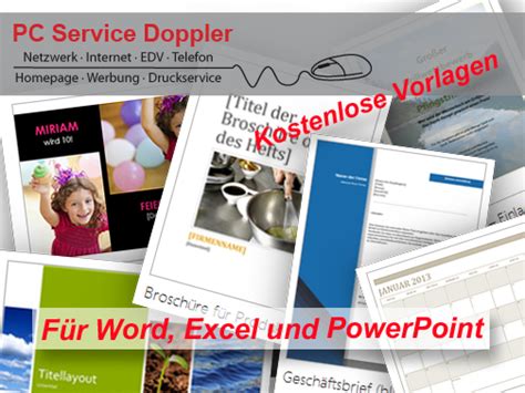 Kostenlose Vorlagen für Word Excel und Powerpoint