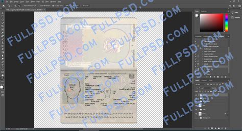 Download Uae United Arab Emirates Passport V2 Psd File Photoshop Template Editable Fullpsd