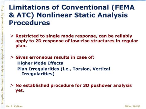 Ppt Adaptive Nonlinear Analysis As Applied To Performance Based Earthquake Engineering