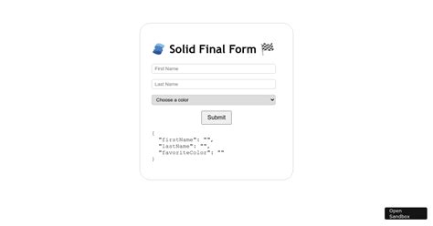 Solid Final Form Codesandbox