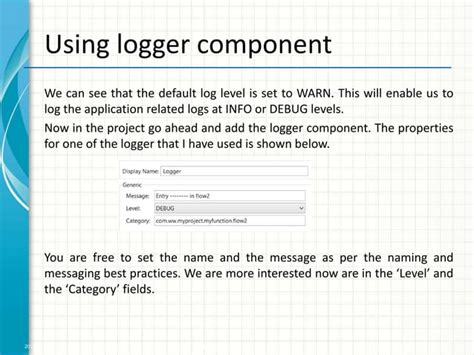 Logging Best Practice In Mule Using Logger Component Ppt