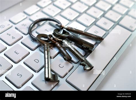 Computer Keyboard And Lock Stock Photo Alamy