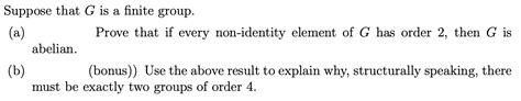 solved suppose that g is a finite group a prove that if