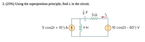 Solved 3 25 Using The Superposition Principle Find Ix