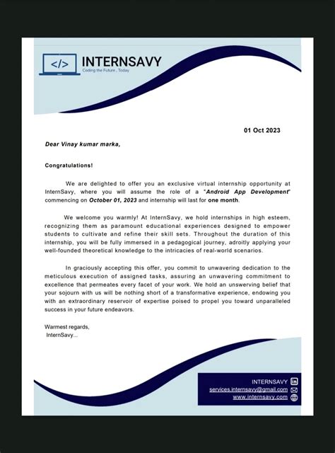 Vinay Kumar Marka On Linkedin Internships Internsavy