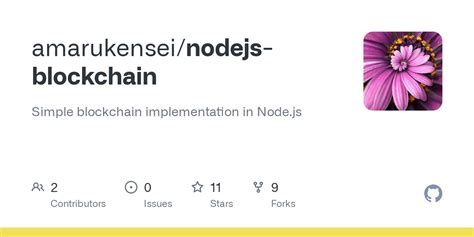 GitHub Amarukensei Nodejs Blockchain Simple Blockchain