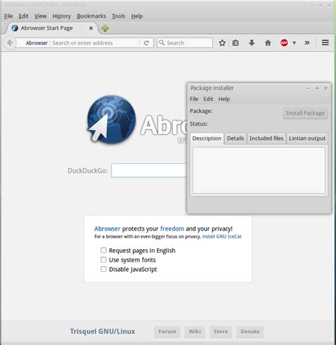 abrowser install gnu icecat link issue trisquel gnu linux ¡va por