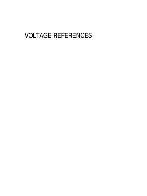 Voltage Reference From Diode To Precision High Order Bandgap Pdf