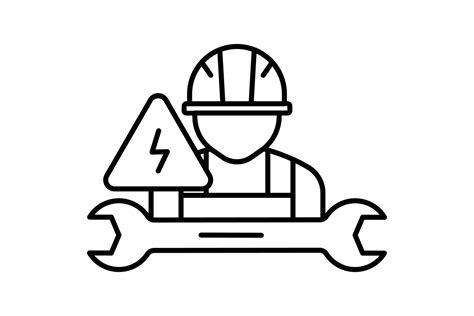Electrical Engineering Icon Illustration Electrical Worker Icon Related To Industry