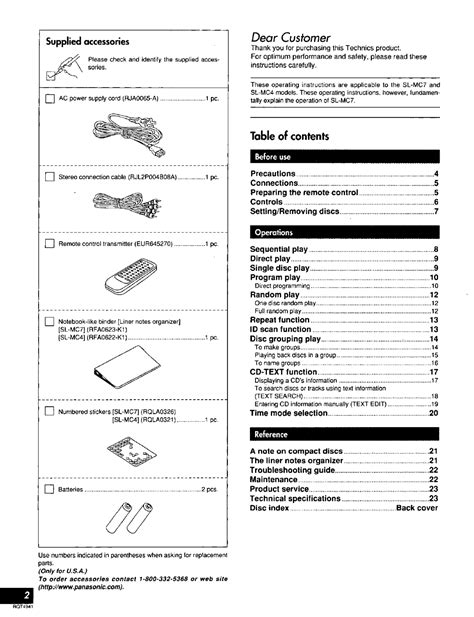 Technics SL MC Handleiding Pagina S