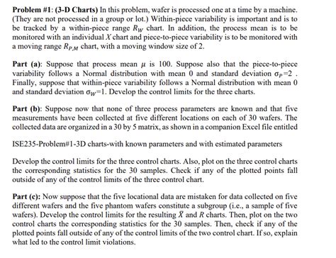 Solved Problem D Charts In This Problem Wafer Is Chegg Com