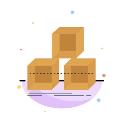 Arrange Design Stack 3d Box Flat Color Icon Vector 19108703 Vector Art