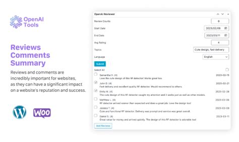 Openai Tools For Woocommerce Product Review Generator