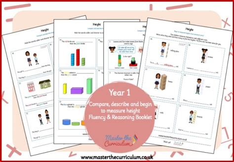 Year 1 Compare Describe And Begin To Measure Height Fluency And Reasoning Booklet Master The
