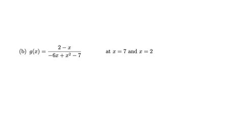 Solved For Each Of The Following Functions、evaluate Limit