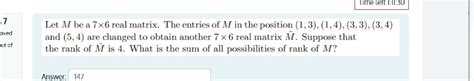 Solved Let M Be A Real Matrix The Entries Of M In Chegg Com