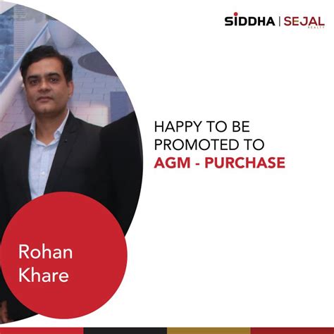 Rohan Khare On Linkedin Thrilled And Excited Promotion Appreciation Siddha Group 14 Comments