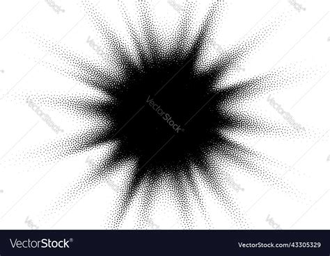Dotwork Gradient Background Black And White Vector Image