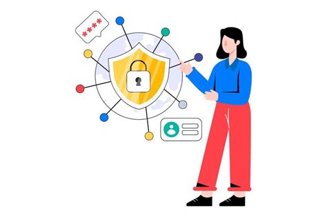 Premium Vector Network Security Flat Style Design Vector Illustration Stock Illustration