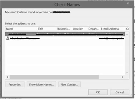 Outlook 2013 Check Name Pop Up Window Microsoft Community