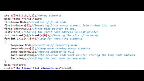 Converting An Array Into Linkedlist Using Classes Youtube