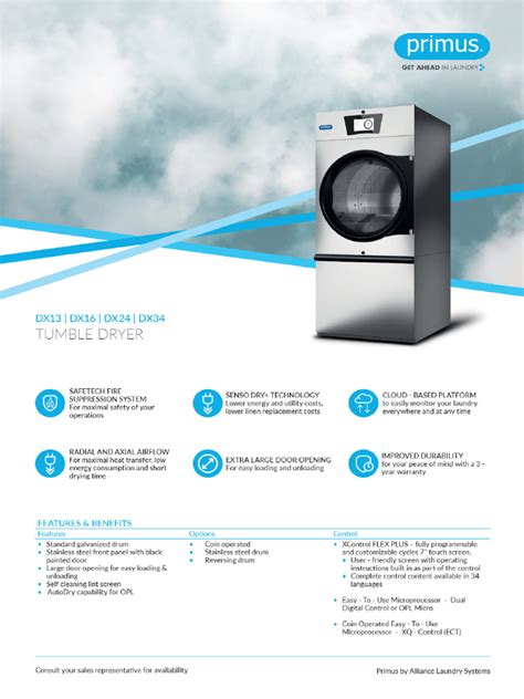 Primus Dryer 35 Kg Pdf