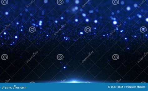 Blue Particle Smooth Floating Flickering Falling Blur Infographic