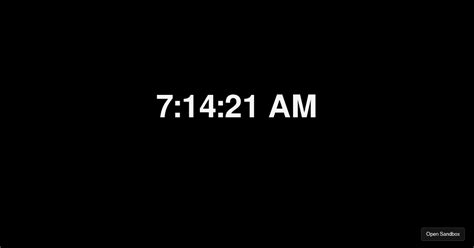Usestate Hook Clock Codesandbox