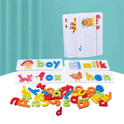 맞춤법 단어 퍼즐 게임 알파벳 Abc 맞춤법 문자 어린이를위한 학습 장난감 학습 및 교육