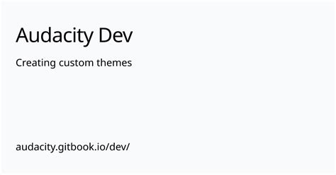 On Custom Themes And The Future Audacity 3 Themes Audacity Forum On Custom Themes And The Future Audacity 3 Themes Audacity Forum