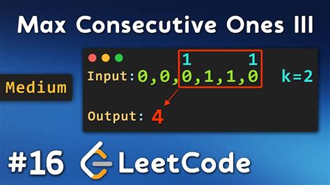 Max Consecutive Ones Iii Çözümü Leetcode Algoritma Çözümleri 16 Youtube