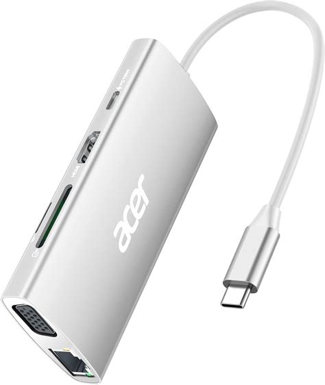 Acer Usb C Hub With 4k 30hz Hdmi 9 In 1 Usb C To Ethernet Adapter 5gbps Usb A 3 1