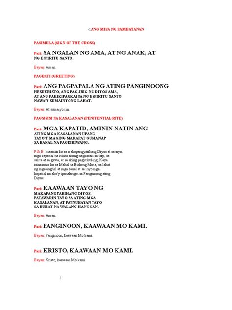 Misa Ng Sambayanan 2