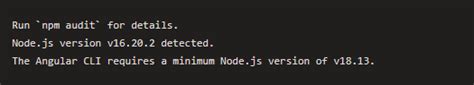 Error The Angular Cli Requires A Minimum Nodejs Version Of V1813 In