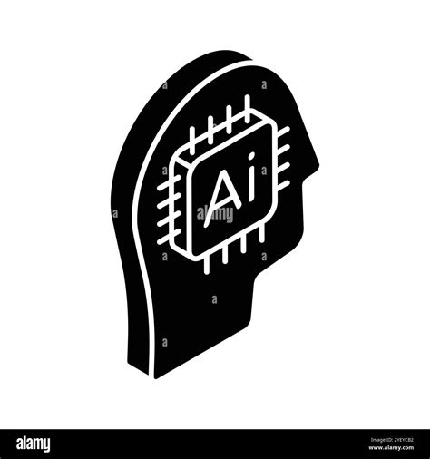 Head With Microprocessor Chip Concept Icon Of Brain Chip Ai Brain Vector Stock Vector Image