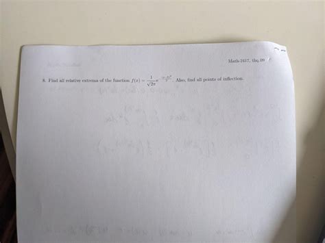 Solved Math 2417 Thq 09 E 8 Find All Relative Extrema Of
