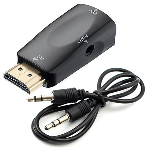 usb연결선hdmi 호환 남성 vga 여성 어댑터 hd 1080p 오디오 케이블 변환기 pc 노트북 tv 티몬