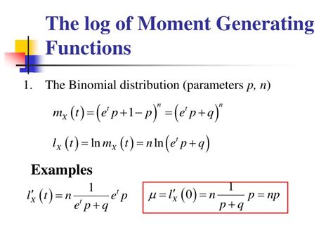 ppt moment generating functions powerpoint presentation free