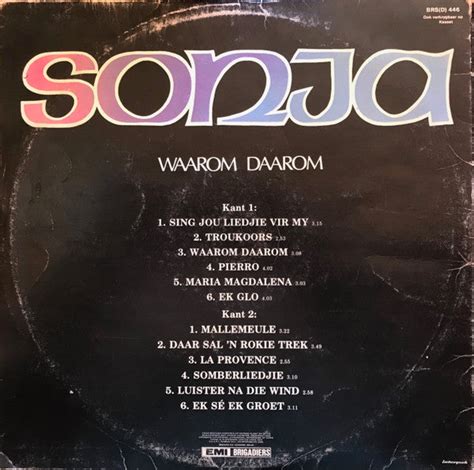 Waarom Daarom By Sonja Herholdt Record Selector