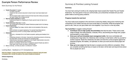 software engineer performance review template printable word searches