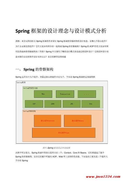 Spring框架的设计理念与设计模式分析 DOC 下载 Java知识分享网 免费Java资源下载