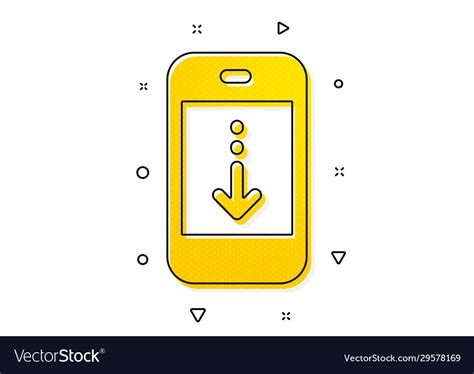 Scroll Down Phone Icon Scrolling Screen Sign Vector Image