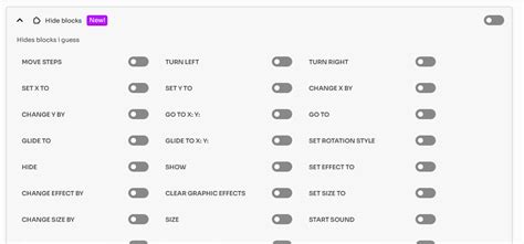 Selective Hide Of Blocks In The Palette · Issue 4125 · Scratchaddons