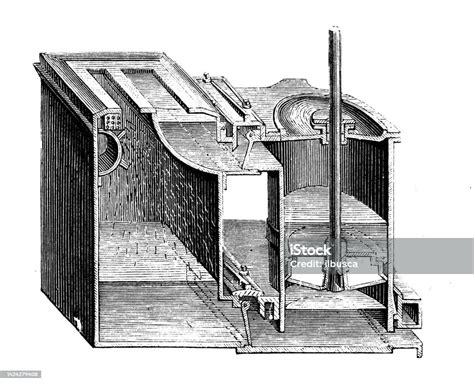 골동품 삽화 응용 역학 증기 구동 기계 콘덴서 19세기에 대한 스톡 벡터 아트 및 기타 이미지 19세기 19세기 스타일 강철 Istock