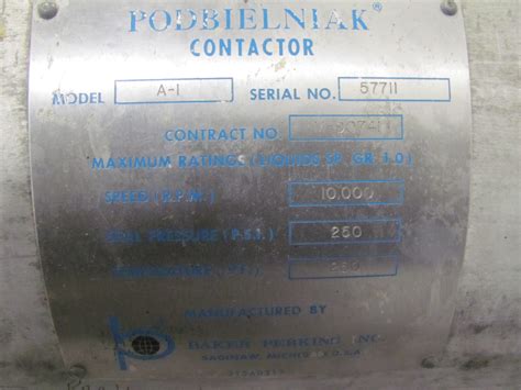 Podbielniak A 1 Liquid Centrifugal Extractor