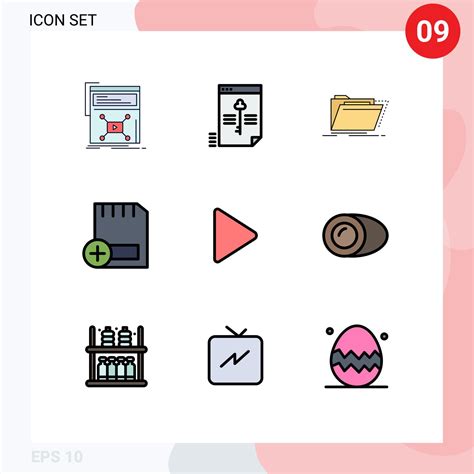 9 Creative Icons Modern Signs And Symbols Of Computers Add Key Folder Directory Editable Vector