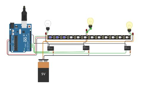 Circuit Design Neopixel Strobe Tinkercad