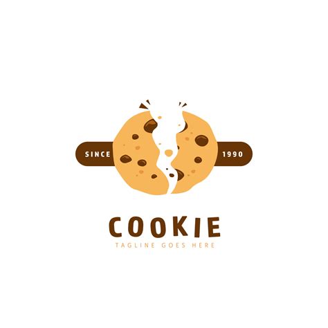 Split Cookie Logo Icon Vector 13972840 Vector Art At Vecteezy