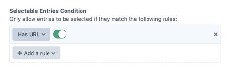 relations field sources option to only show entries with an url